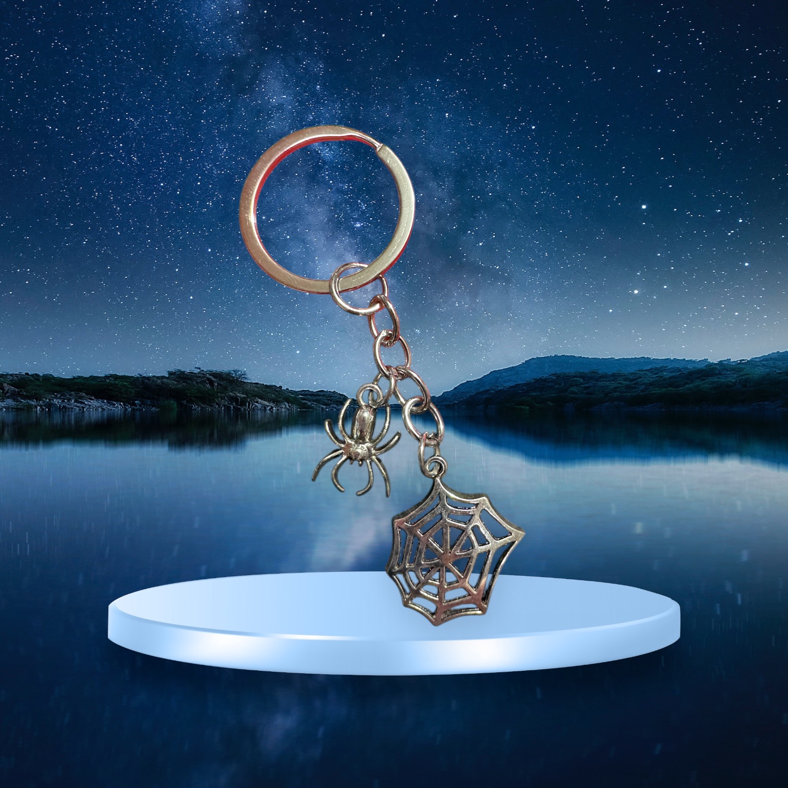 Spider & Web Keychain | Cuddly Critter Creations