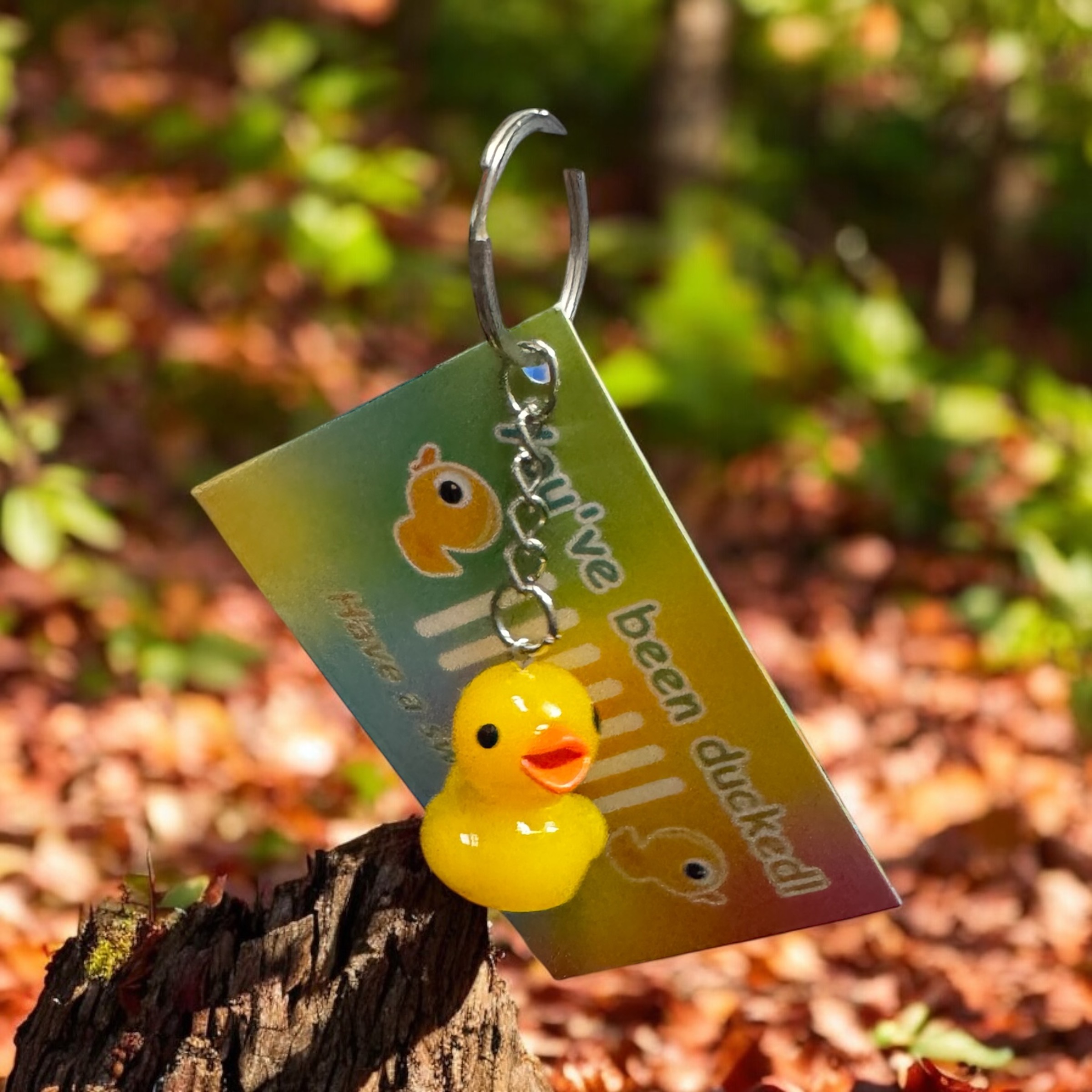 You’ve Been Ducked Rubber Duckie Keychain | Cuddly Critter Creations