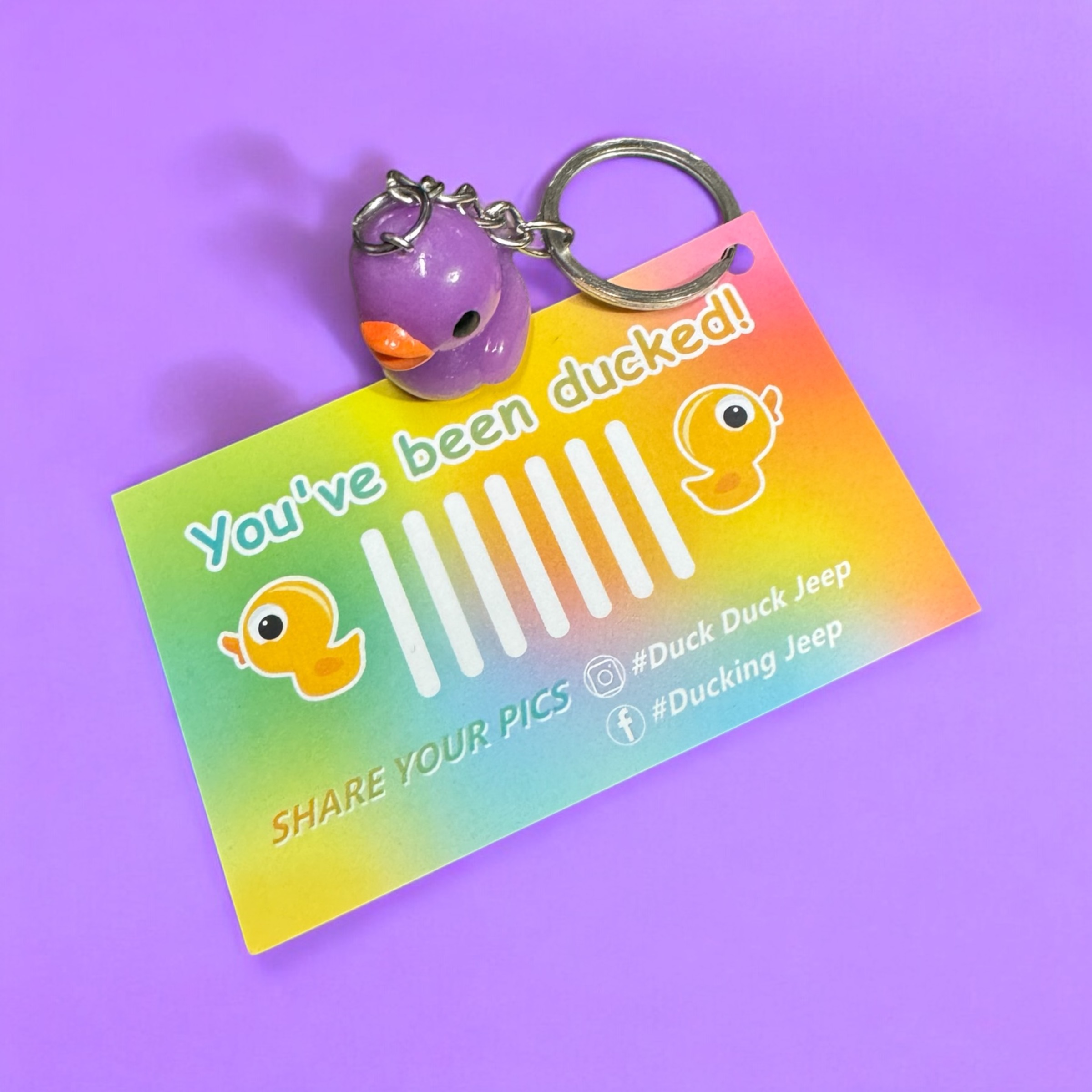 You’ve Been Ducked Rubber Duckie Keychain | Cuddly Critter Creations